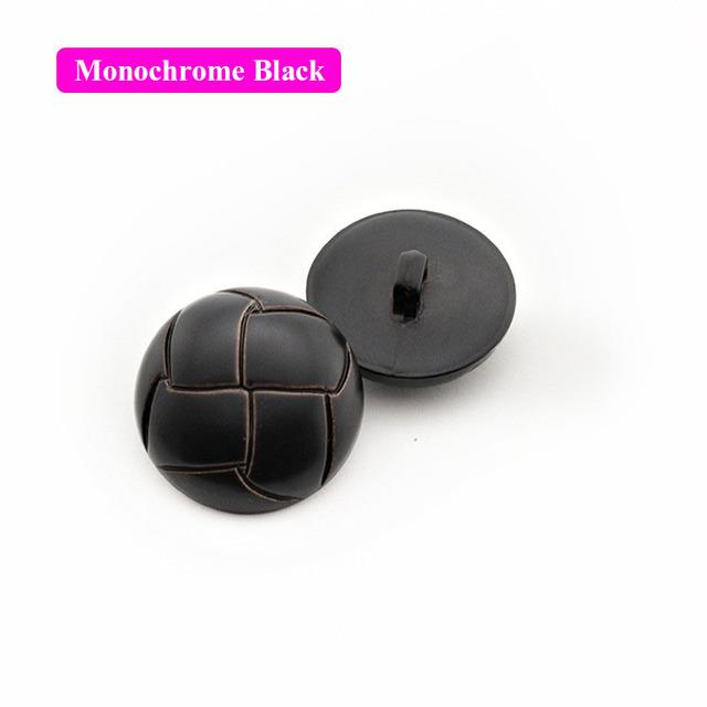 New 10pcs Round Imitation leather Buckle Plastic buttons for clothing ...