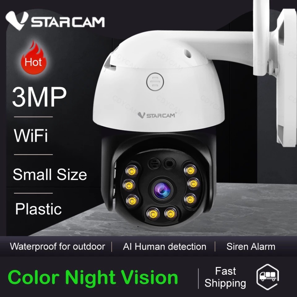 Vstarcam CS64 ใหม่2021 กล้องวงจรปิดไร้สาย Outdoor ความละเอียด 3MP(1296P ...