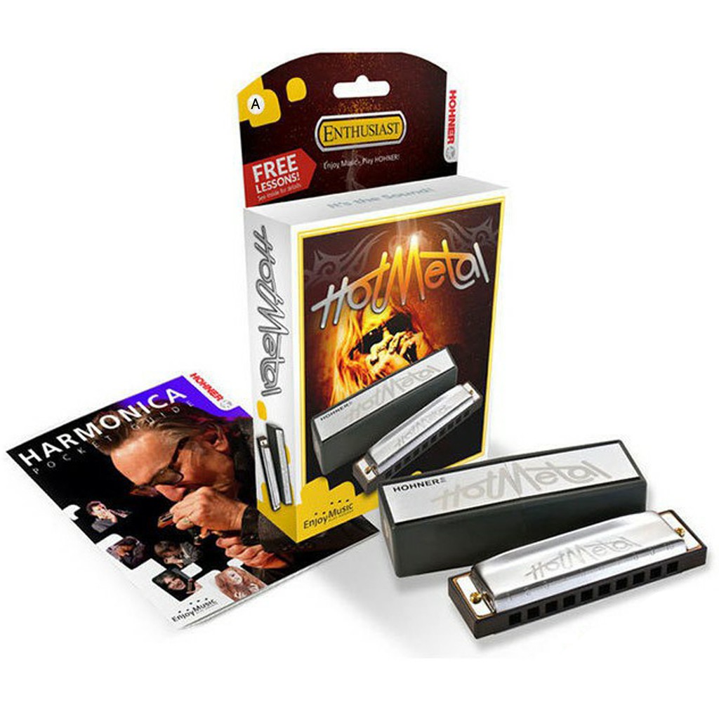 Hohner Hot Metal Harmonica Free Case Online Course - Cisum Shop - ThaiPick