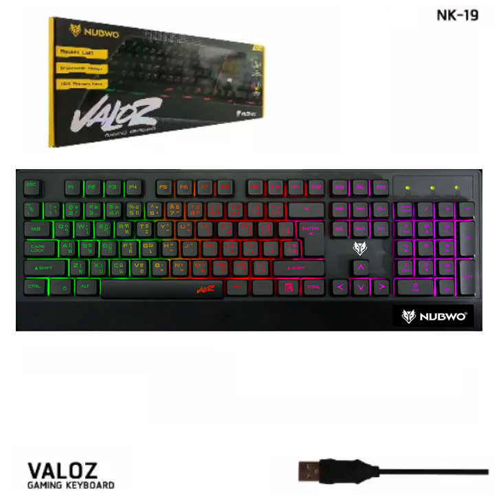 คีย์บอร์ดเกมมิ่ง NUBWO NK-23 Mutant Gaming Keyboard ไฟ LED BACKLIGHT ...