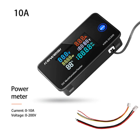 KWS DC 0-200V Voltmeter 10A/50A/100A มิเตอร์วัดไฟ DC 7in1 วัดพลังงาน ...