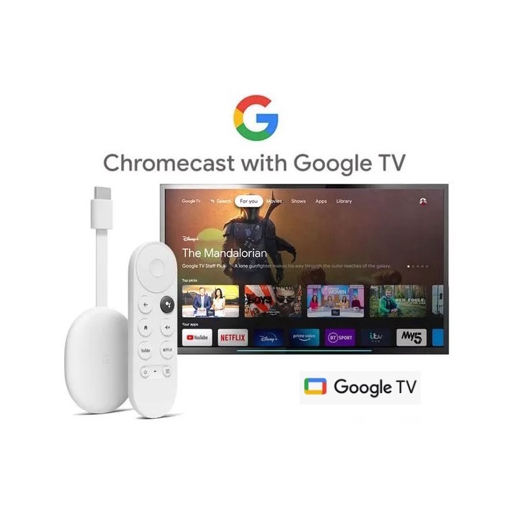 Chromecast with Google TV Gen 4, รับประกัน 3 เดือน, รองรับ 4K, HD ...