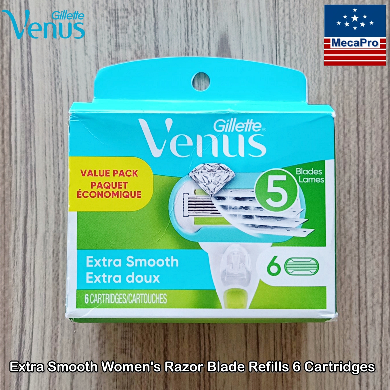 Gillette® Venus Extra Smooth Womens Razor Blade Refills 6 Cartridges ...