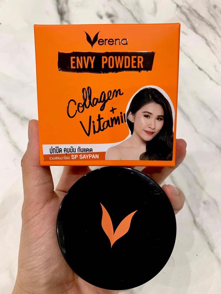 *ฟรีคลีนซิ่ง1ซอง* Verena Envy Powder Gigawhite + Vitamin C แป้งเวอรีน่า ...
