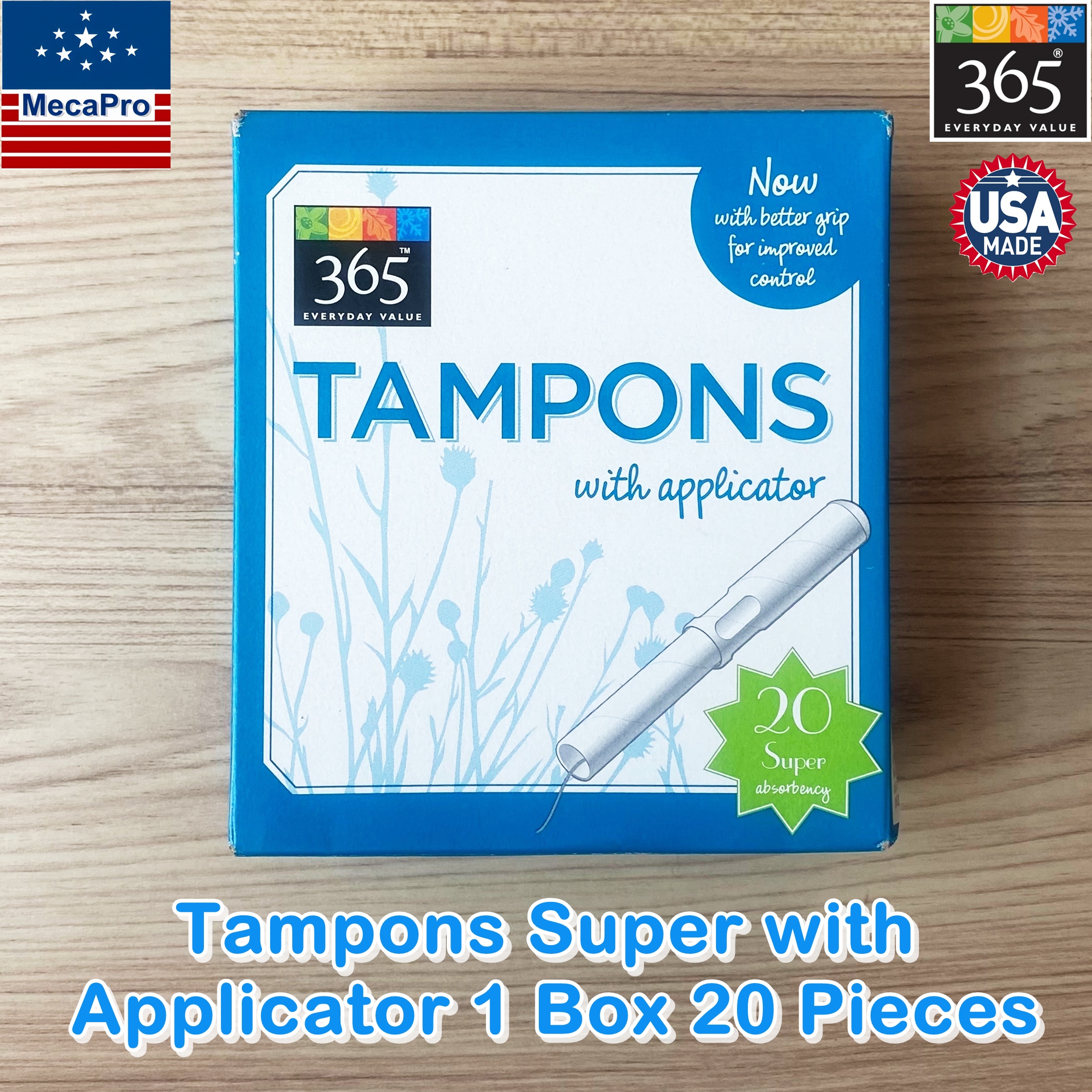 ผ้าอนามัยแบบสอด 20 ชิ้น Tampons Super with Applicator 20 Pieces (365 ...