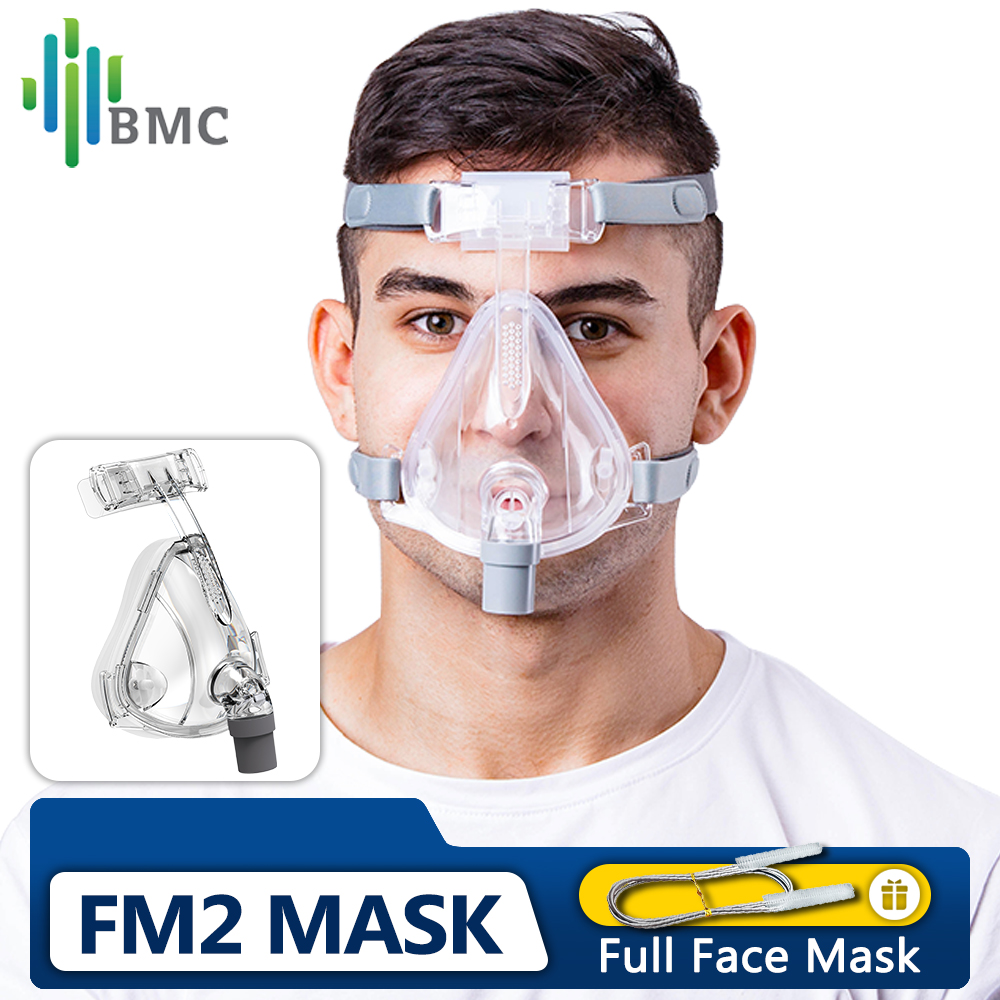 BMC FM2 CPAP Full Face Mask Auto CPAP BiPAP Mask With Free Headgear ...