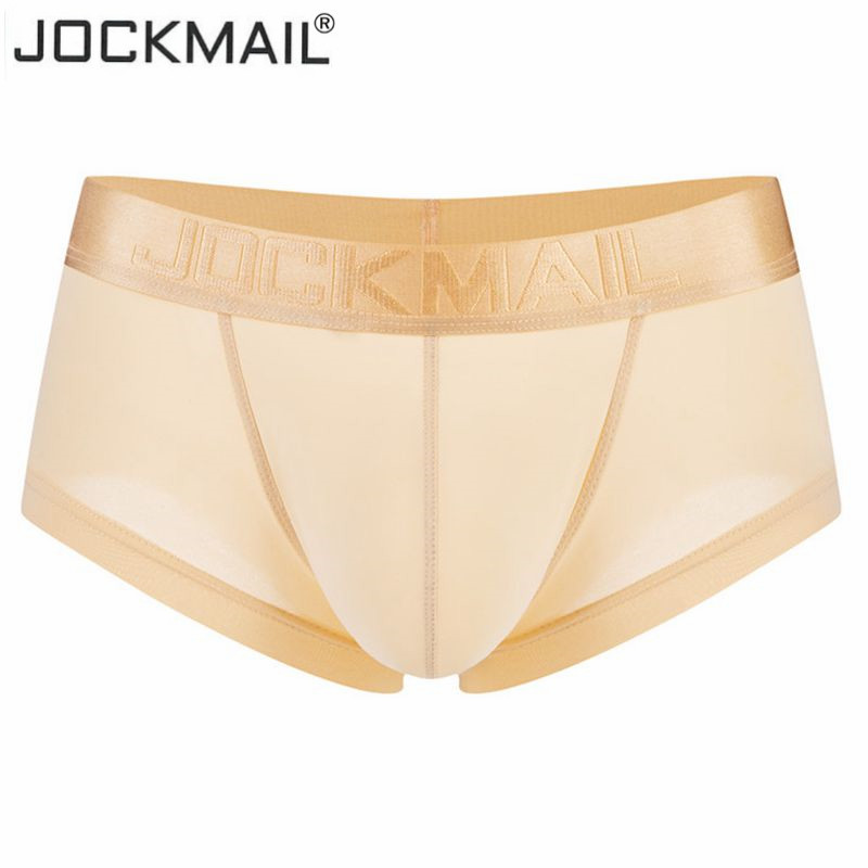 JOCKMAIL Ultra-thin Ice Sexy Underwear Men Boxers Solid Convex Mens ...