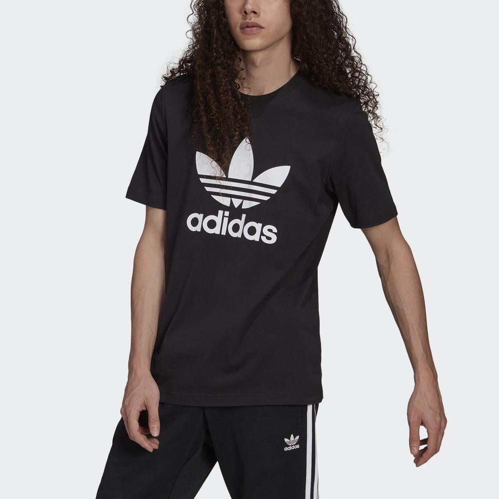 HM adidas ORIGINALS เสื้อยืด Adicolor Classics Trefoil ผู้ชาย สีดำ ...