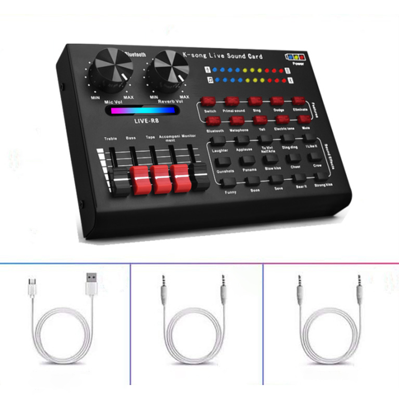 2021bm 800 Microphone studio R8 Sound Card Kits bm800 Condenser ...