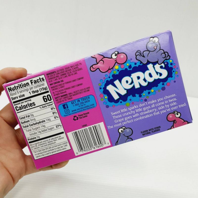 US CANDY BEST SELLER USA American Wonka Nerds Strawberry Grape Double ...