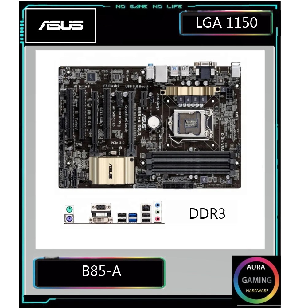MOTHERBOAED ASUS B85-PLUS 4TH GENERATION R2.0 DDR3 | Lazada.co.th