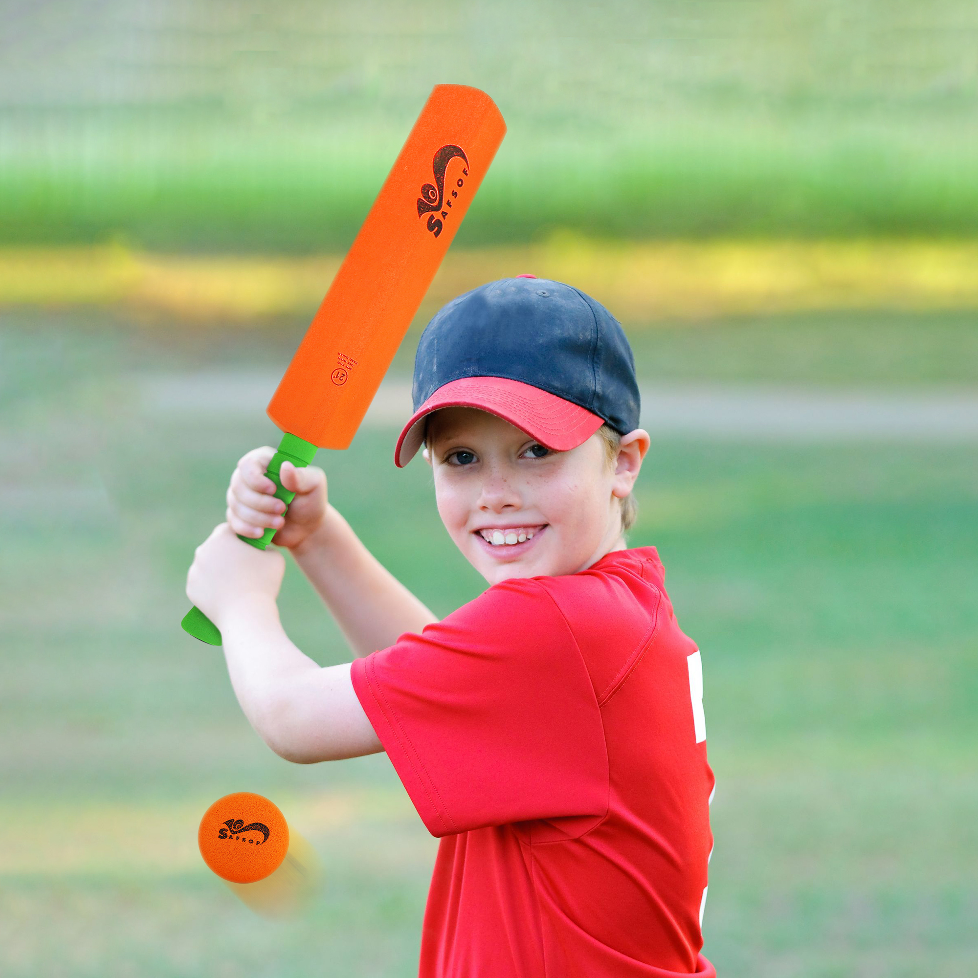 Safsof Cricket for kids with safe soft ball ไม้คริกเก็ตพร้อมลูกบอล ชุดค ...