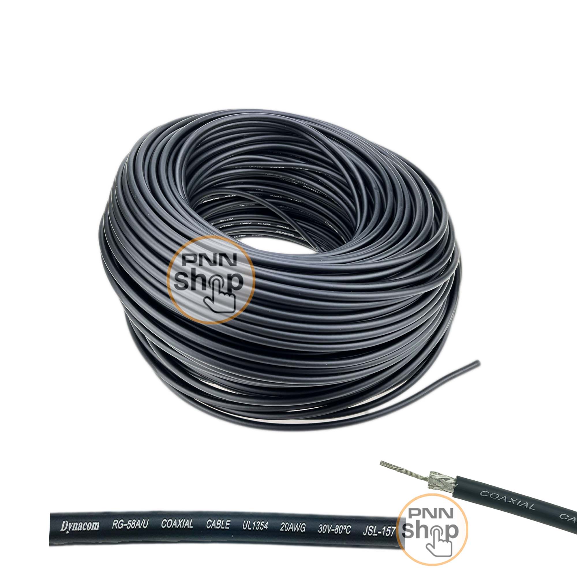 (แบ่งขาย) สาย RG58 สายนำสัญญาณ วิทยุสื่อสาร Dynacom RG-58AU 50 โอห์ม ...