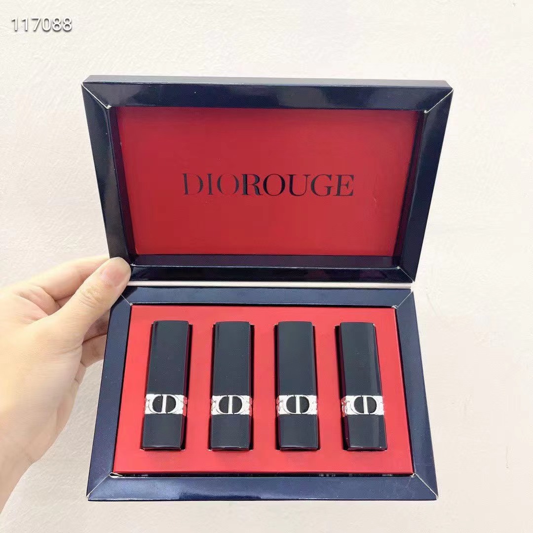 100%แท้???? DIOR mini Lipstick Intense Blue Gold 999 840 720 772 1.5g*4 ...