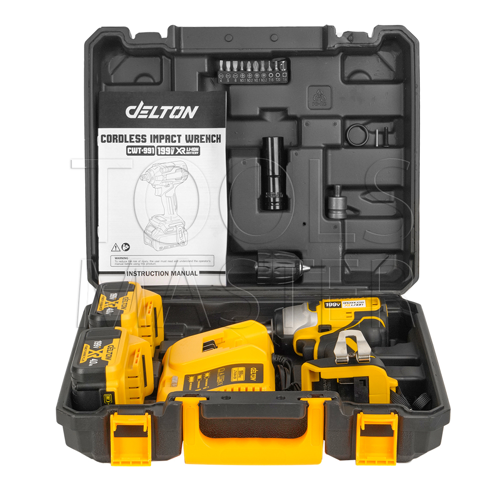 DELTON 2in1 บล็อกแบต & สว่าน 199V รุ่นใหม่! มอเตอร์ BRUSHLESS ไร้แปรงถ่าน พร้อมแบตเตอรี่ Li-ion ...