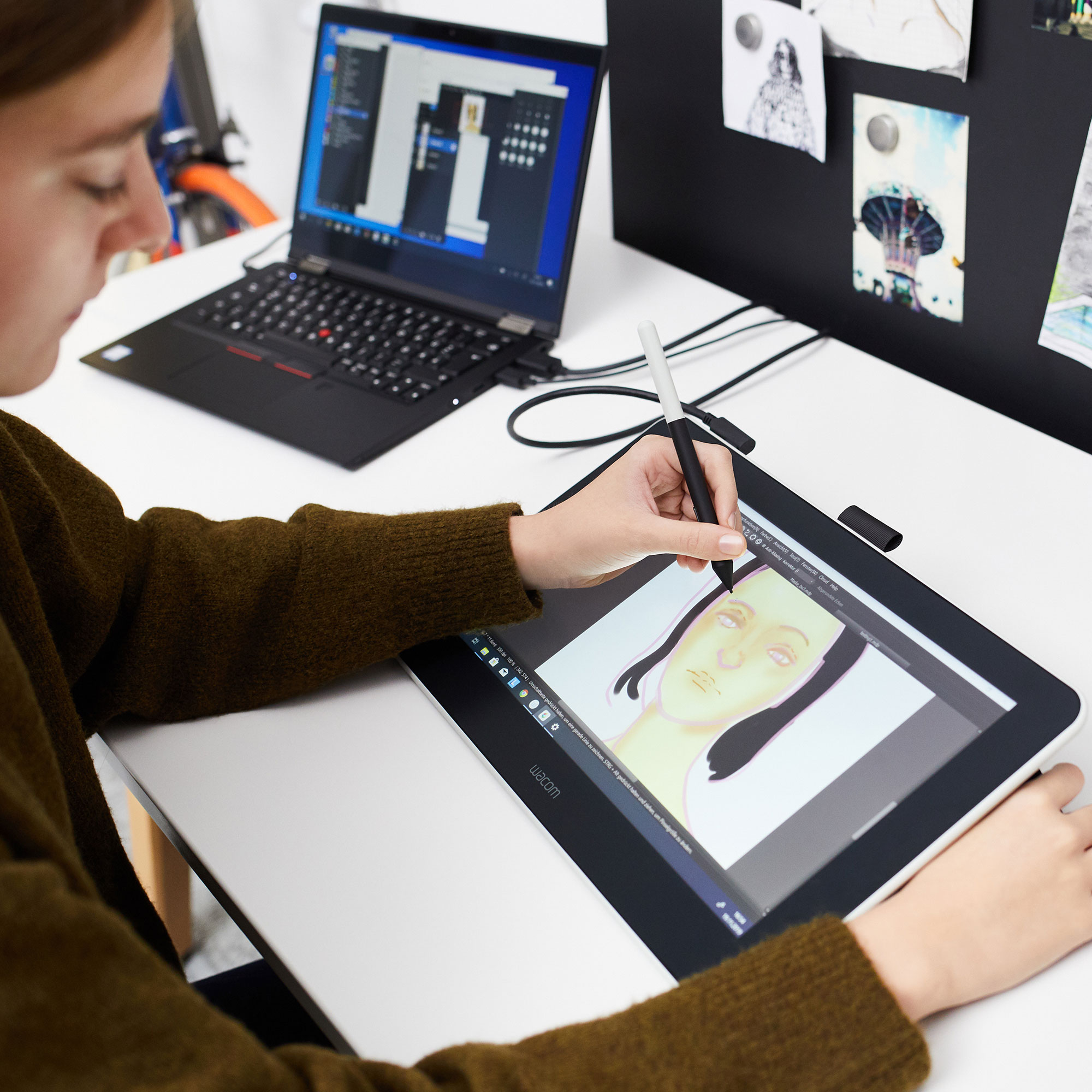 New Model Wacom One (DTC-133) แท็บเล็ตปากกาพร้อมหน้าจอสำหรับวาดภาพ ...