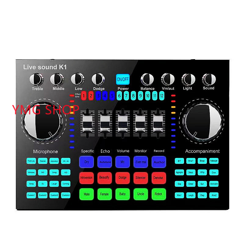 V8S k1 V8 Audio Stereo Headset Microphone Webcast Streamer Live Sound ...