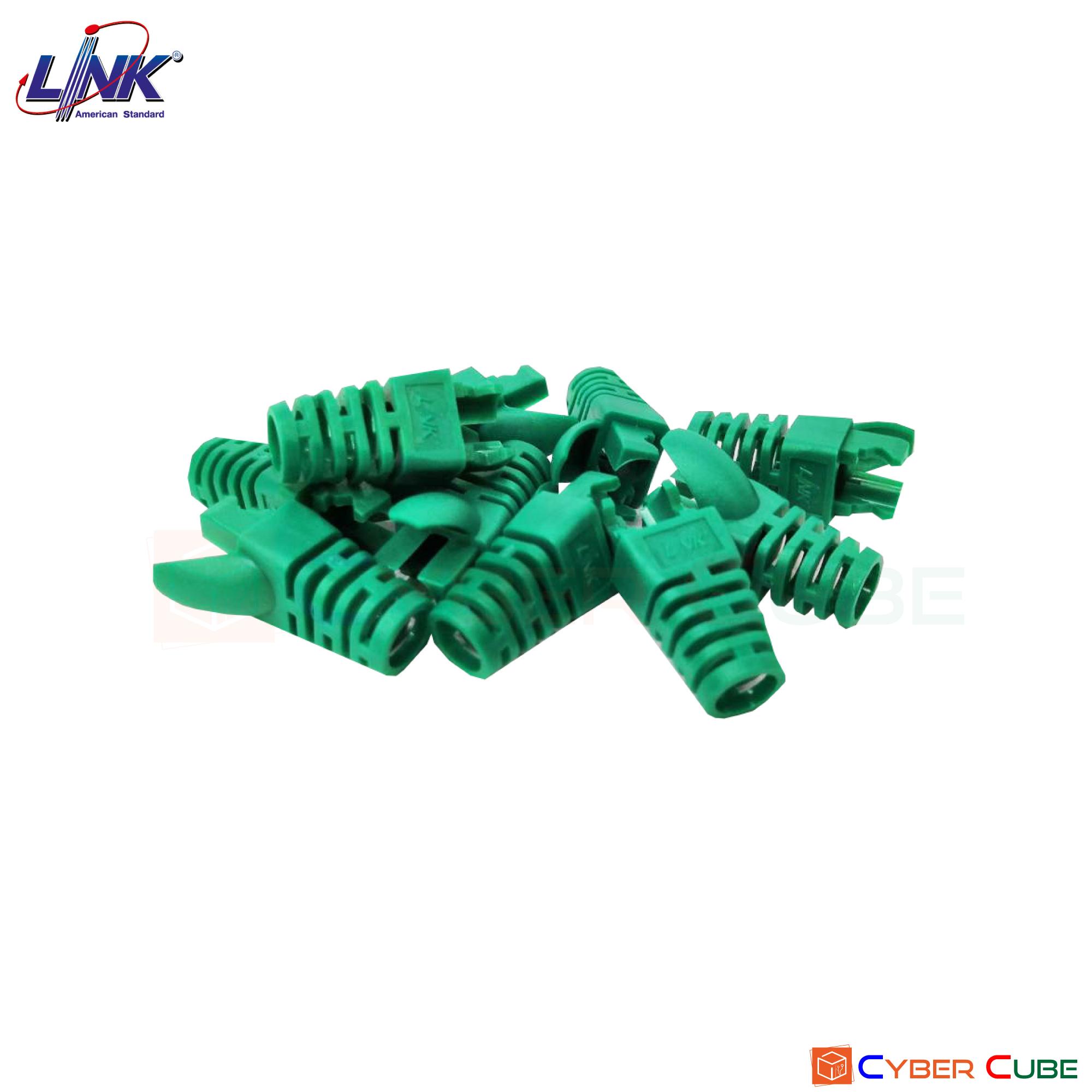 LINK US-6623 CAT6 LOCKING PLUG BOOT, GREEN 10 Pkg (10 pcs/Pkg) / ปลั๊ก ...