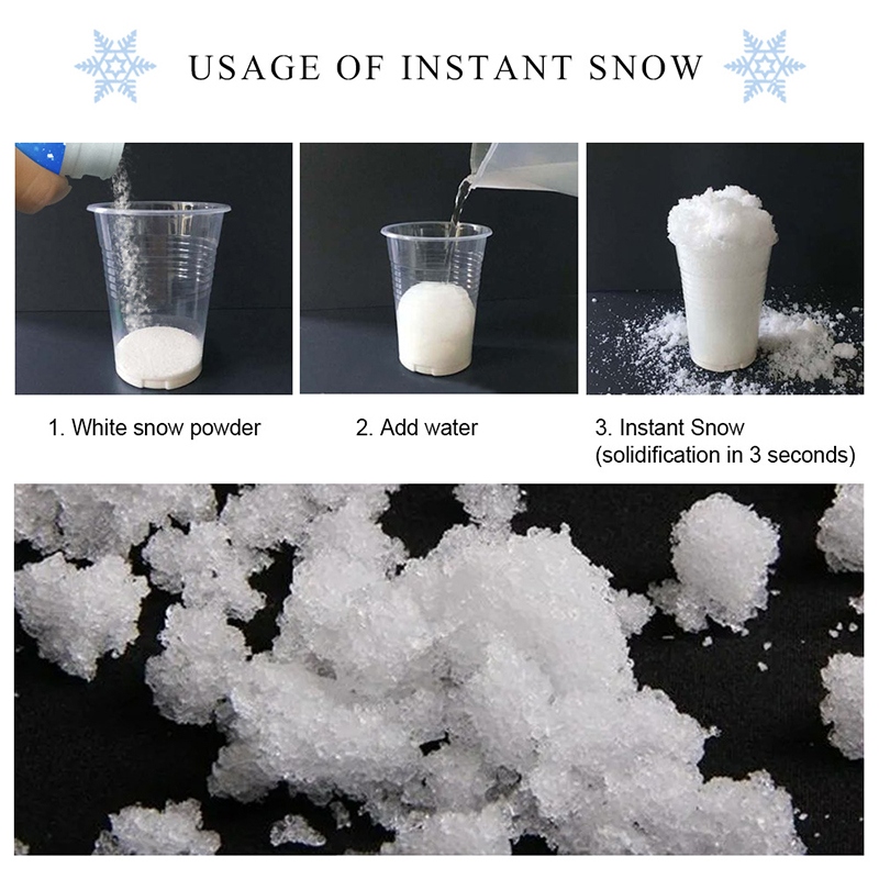50g/100g Magic Snow Additives Instant Fake Snow Powder For Home Wedding ...
