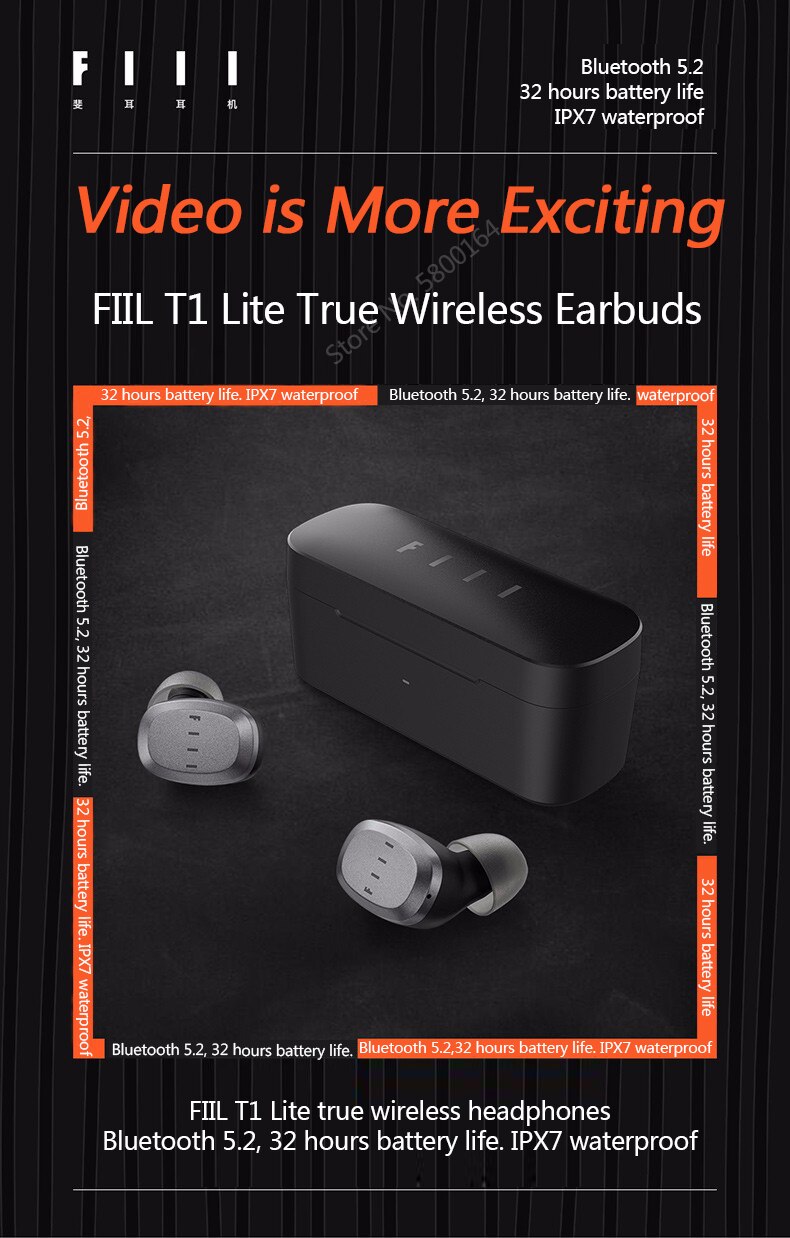 Original Fiil T1 Lite TWS Headsets Bluetooth 5.2 Noise Reduction ...