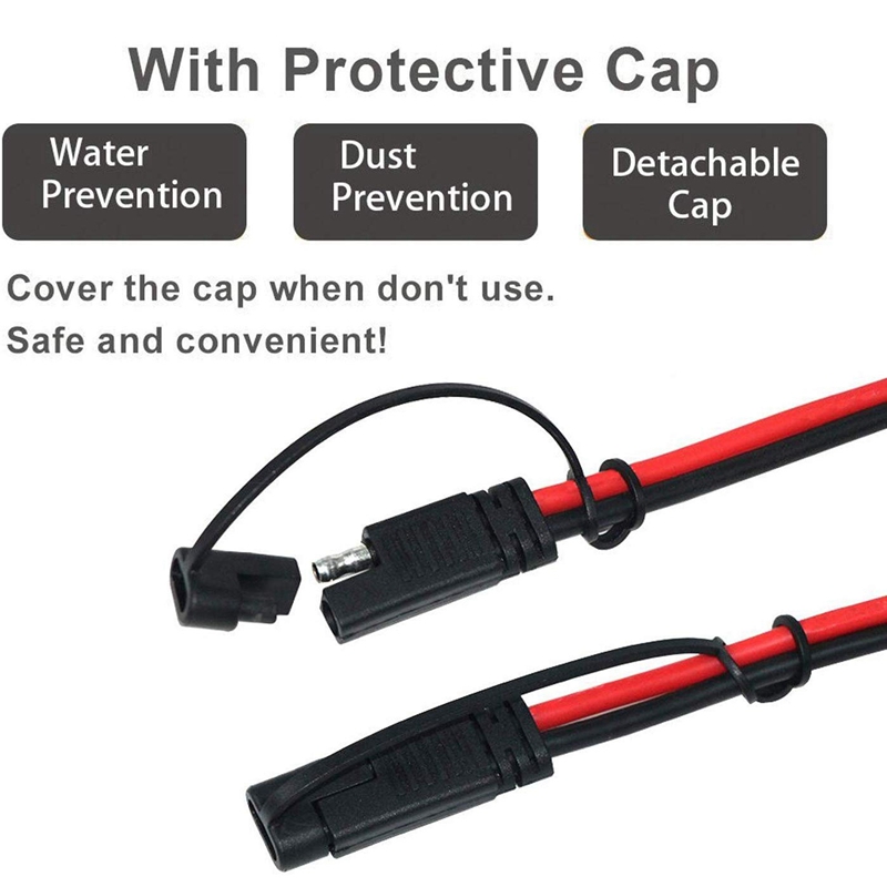 6.5 Feet 14AWG SAE to SAE Extension Cable, Quick Disconnect Wire Harness DC Connector Cord Plug ...