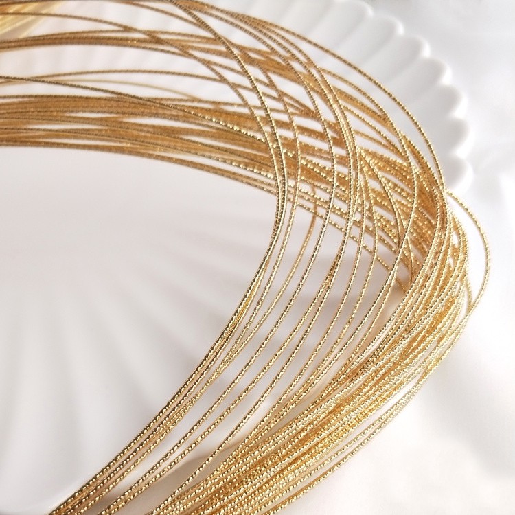 18K Gold Plated Hard Wire Twisted Wire Shape Copper Wire For DIY ...