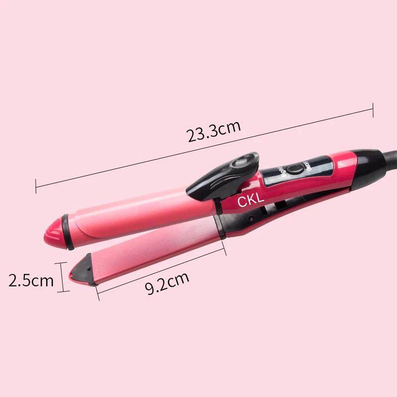 CKL-737 เครื่องหนีบผม ที่หนีบผม 2 IN 1 เครื่องรีดผม ที่รีดผม หนีบผม เครื่องม้วนผม ที่ม้วนผม แกน ...