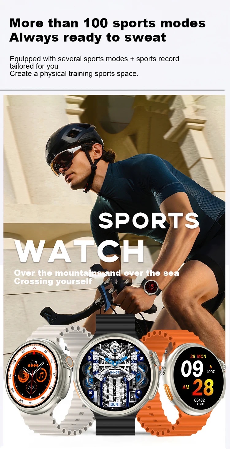 นาฬิกาอัจฉริยะ Kawa Z78 Ultra วัดน้ำตาลในเลือด วัดอัตราการเต้นหัวใจ กันน้ำ วัดแคลลอรี่ รองรับ ...