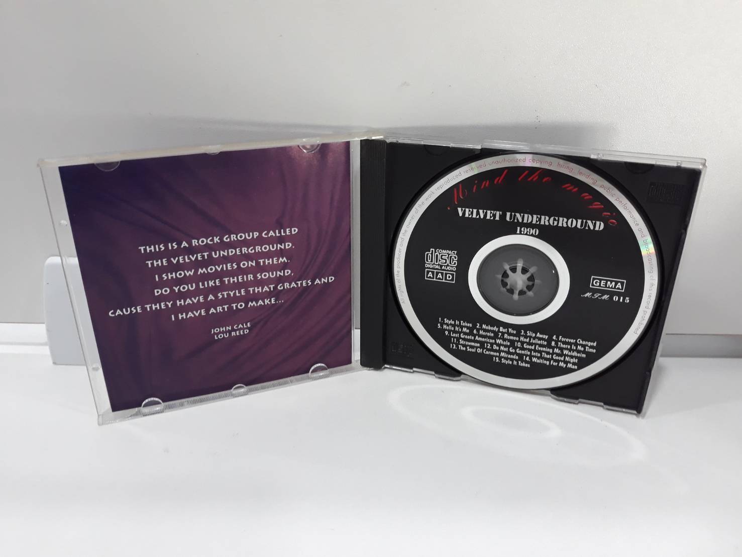 1CD Music ซีดีเพลง THE VELVET UNDERGROUND 1990 (C15G123) - musicD - ThaiPick