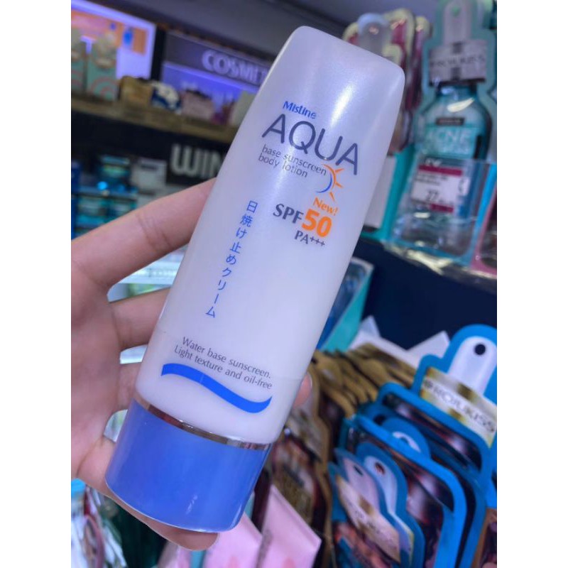 ครีมกันแดด Mistine Aqua Base Sunscreen Body Lotion SPF 50 PA+++ 70 ml ...