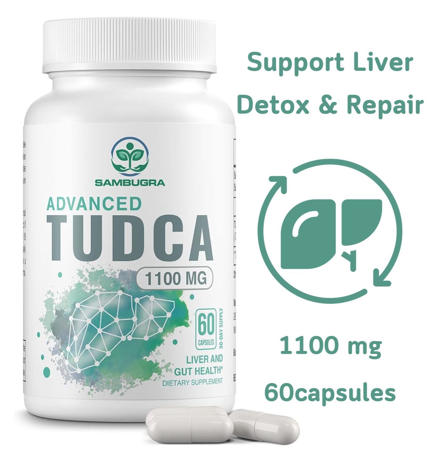 TUDCA Liver Supplements 1100mg, 60 Capsules | Lazada.co.th