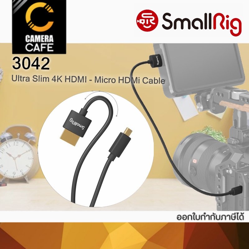 SmallRig 3042 Ultra Slim 4K Micro HDMI to HDMI Cable (D to A) 35cm ...
