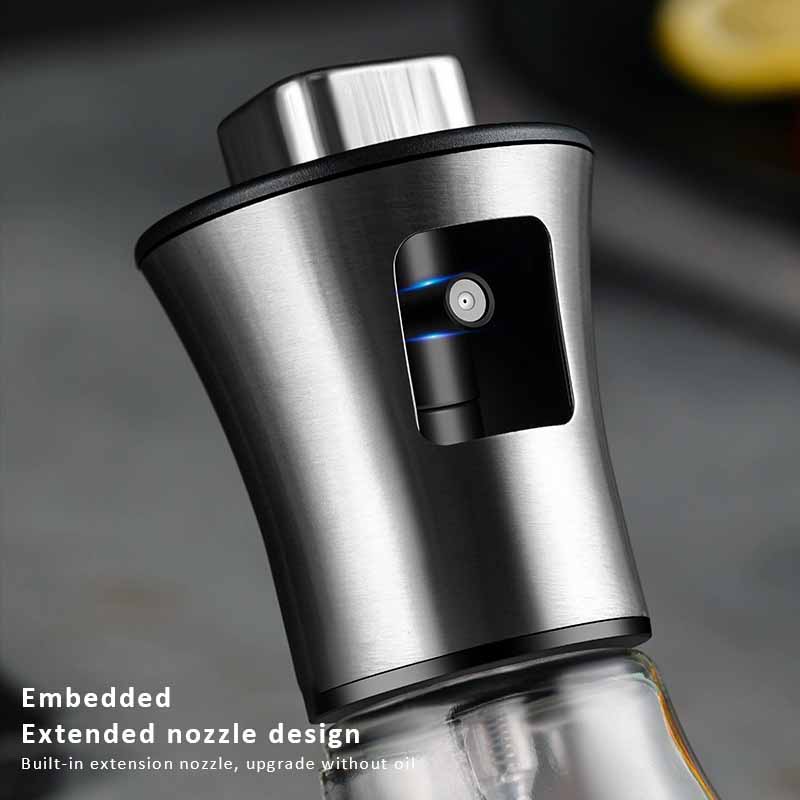 304 Stainless Steel Oiler Fuel Injector Oil Vinegar Glass Bottle ...