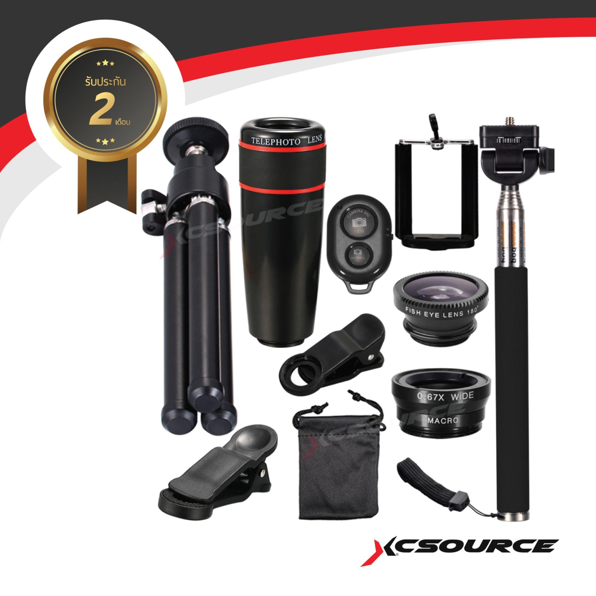XCSource ชุดเลนส์ติดโทรศัพท์ 10in1 Fisheye+Wide Angle+Macro+Telephoto ...