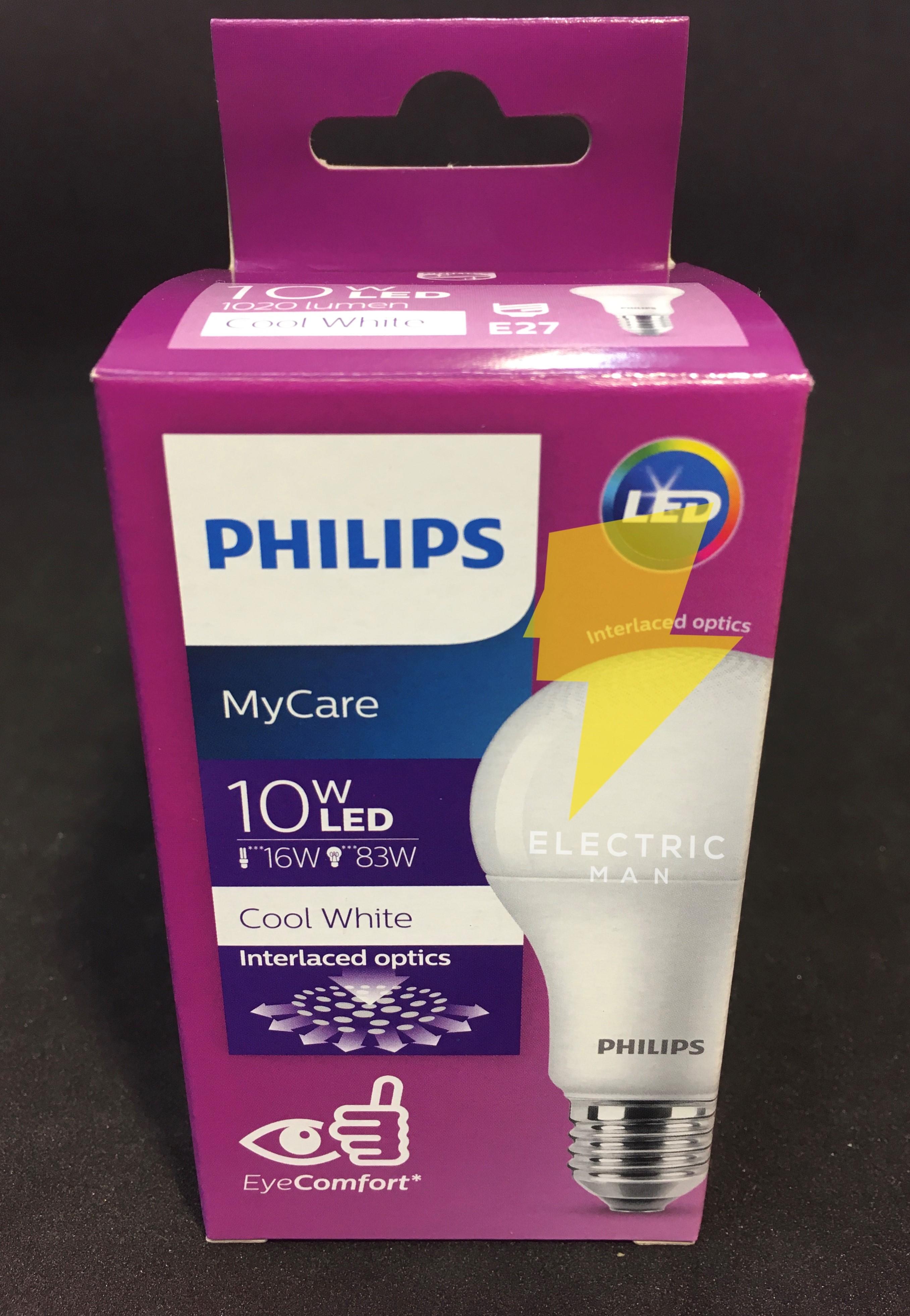 หลอดไฟ LED PHILIPS ขั้วE27 10w Cool White(แสงนวล) รุ่น MyCare ...