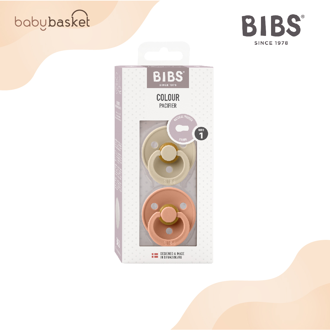 Bibs Colour 2 Pack Latex Size 1 จาก BIBS - Baby Basket Shop - ThaiPick