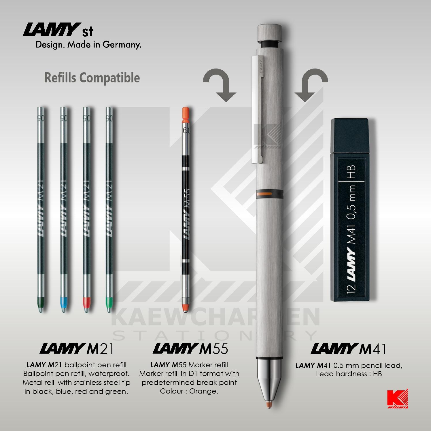 ปากกา 3 ระบบ LAMY CP 1 tri pen brushed [Model 759] ด้ามสีเงินด้าน ...