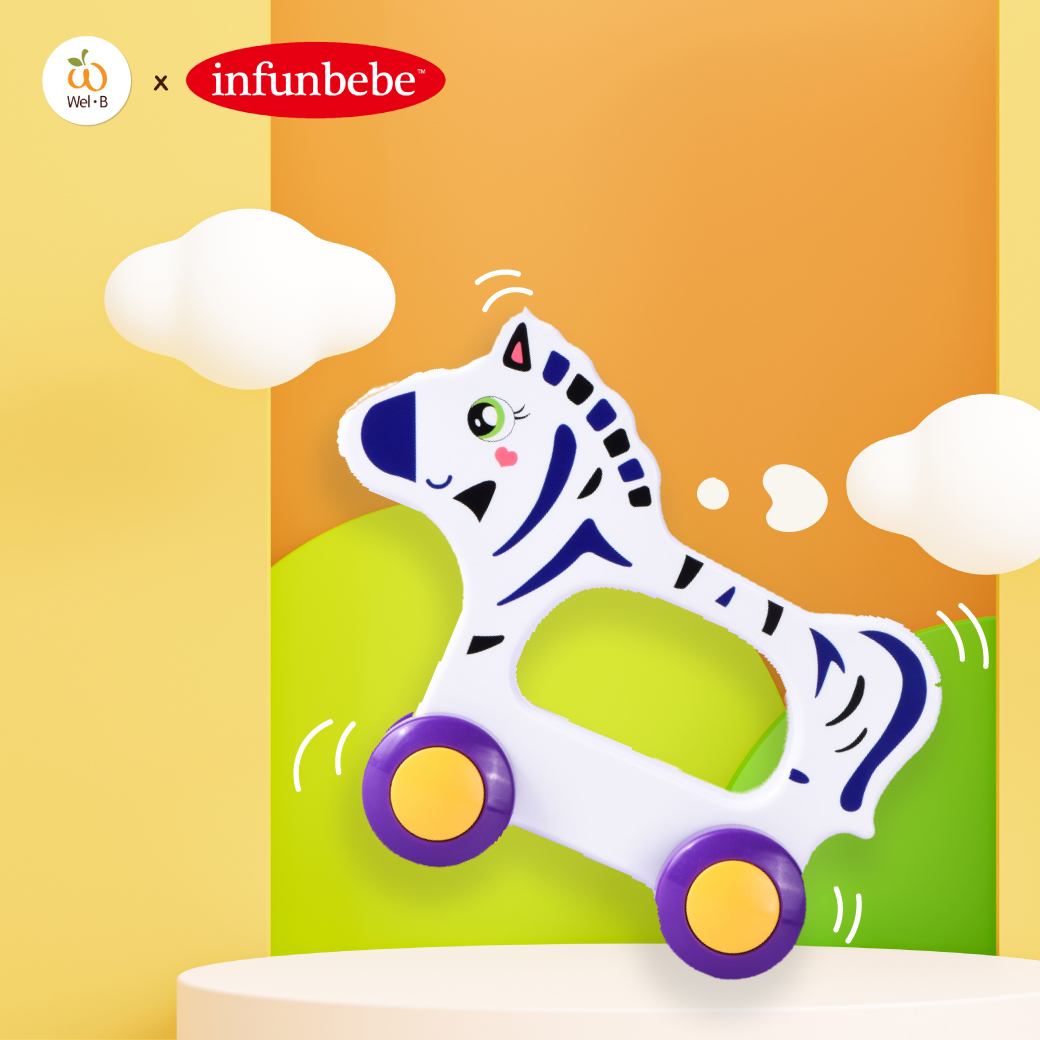Wel-B x Infunbebe PUSH N GO ANIMALS ZEBRA (รถลากของเล่น ม้าลาย) - ของ ...