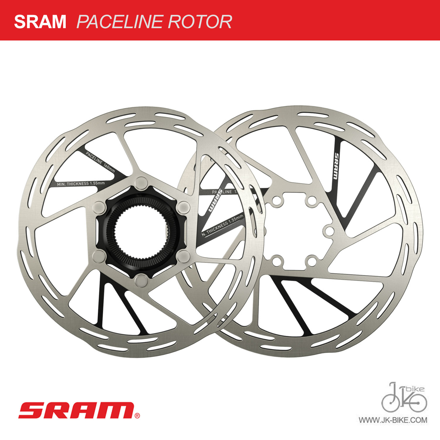 ใบดิสก์เบรก SRAM PACELINE ROTOR 140/160mm 6Bolts/Center Lock | Lazada.co.th