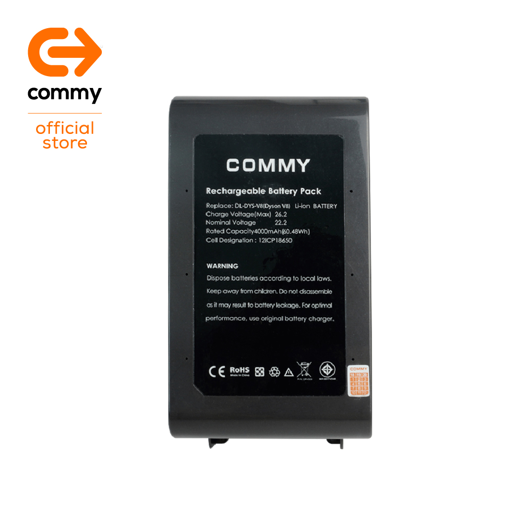 COMMY แบตเตอรี่ทดแทนสำหรับเครืองดูดฝุ่นไดย์สัน V8 22.2V ของแท้ รับ ...