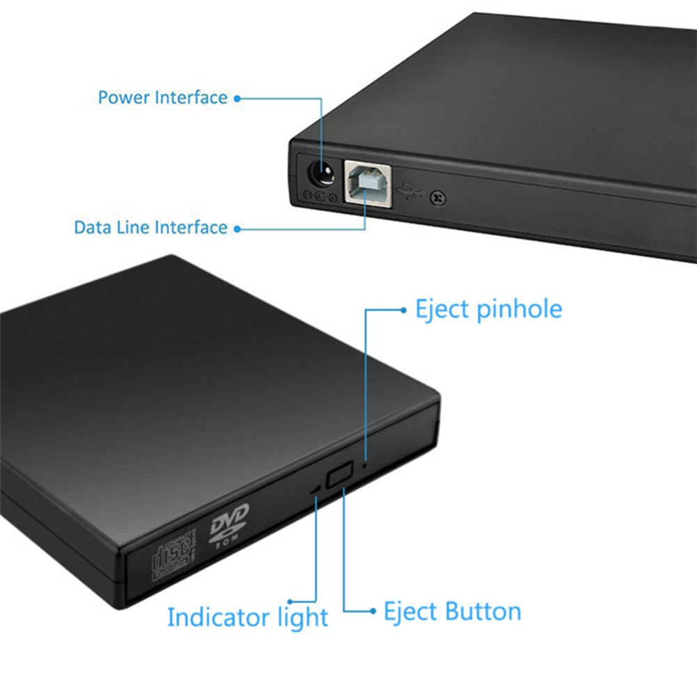 [ของใหม่พร้อมส่ง]USB CD/VCD/DVD Player Optical Drive Writer for PC ...