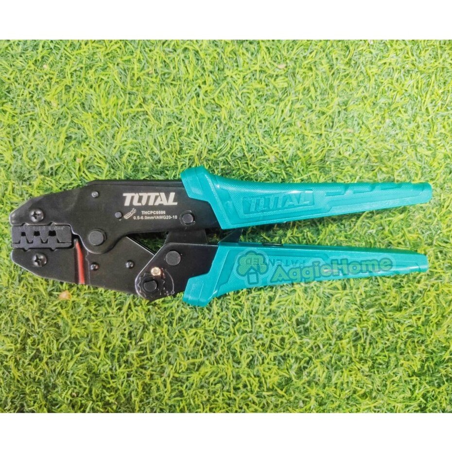 TOTAL คีมย้ำหางปลา รุ่น THCPC0506 คีมปอกสายไฟ ขนาด 9 นิ้ว คีมตัด ปอก ...