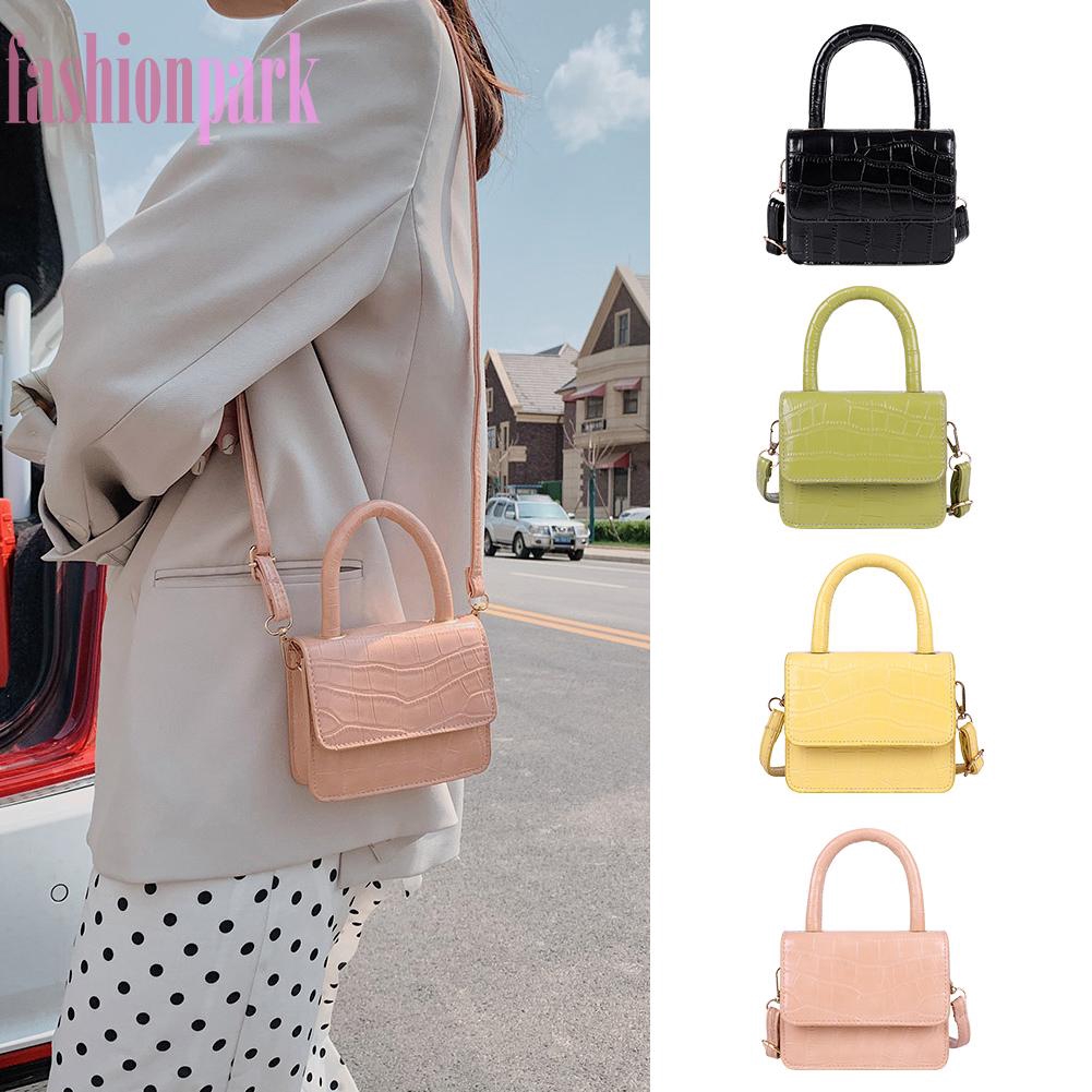 fashionpark Elegant Women Leather Mini Shoulder Handbags Flap Messenger ...