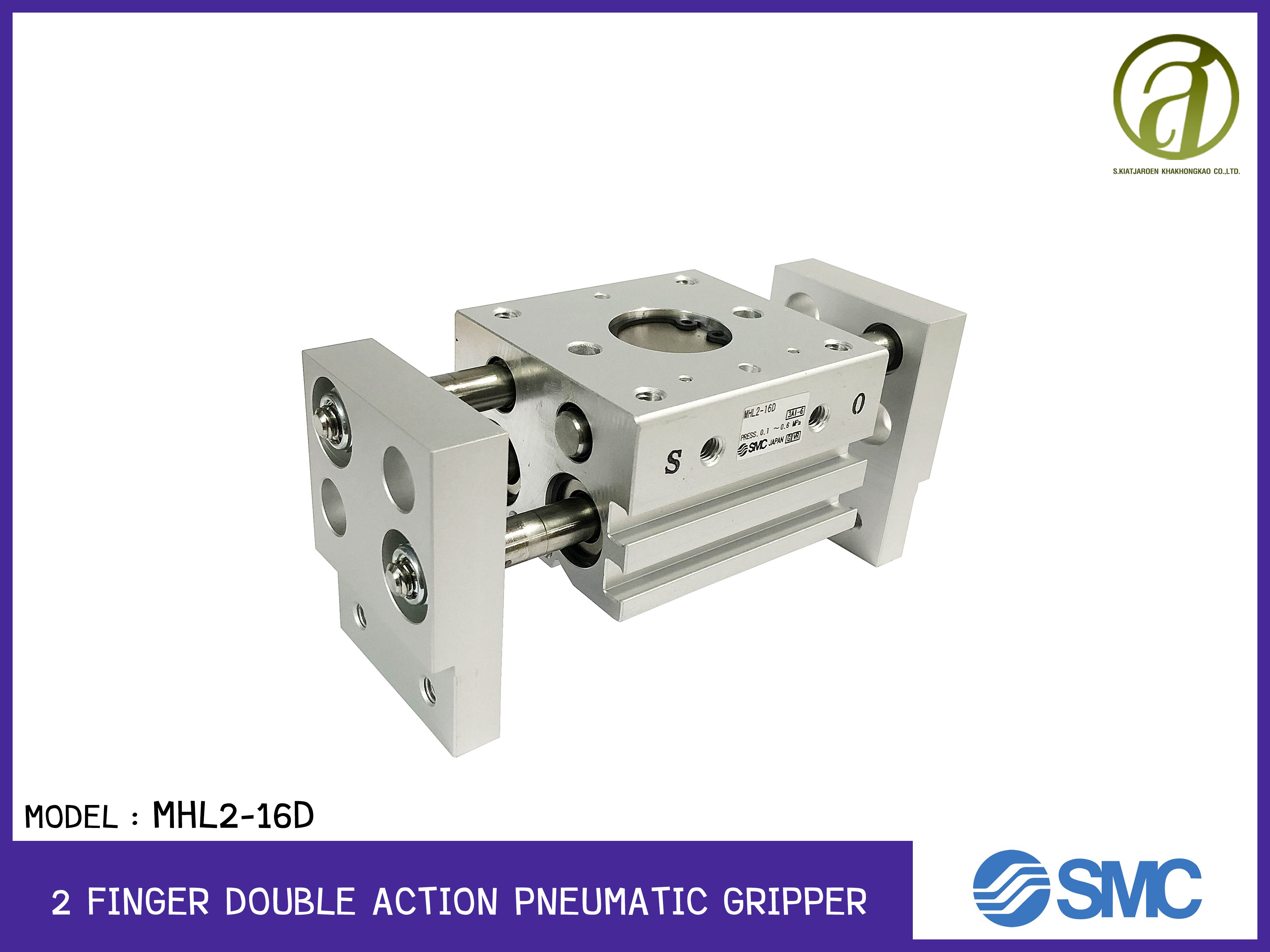 SMC 2 Finger Double Action Pneumatic Gripper รุ่น MHL2-16D | Lazada.co.th