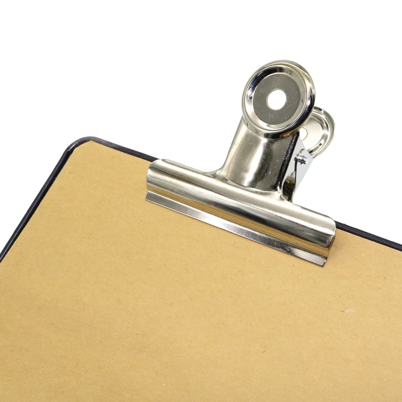 Round Metal Grip Clips Silver Bulldog Clip Ticket Stationery Bills Clip ...