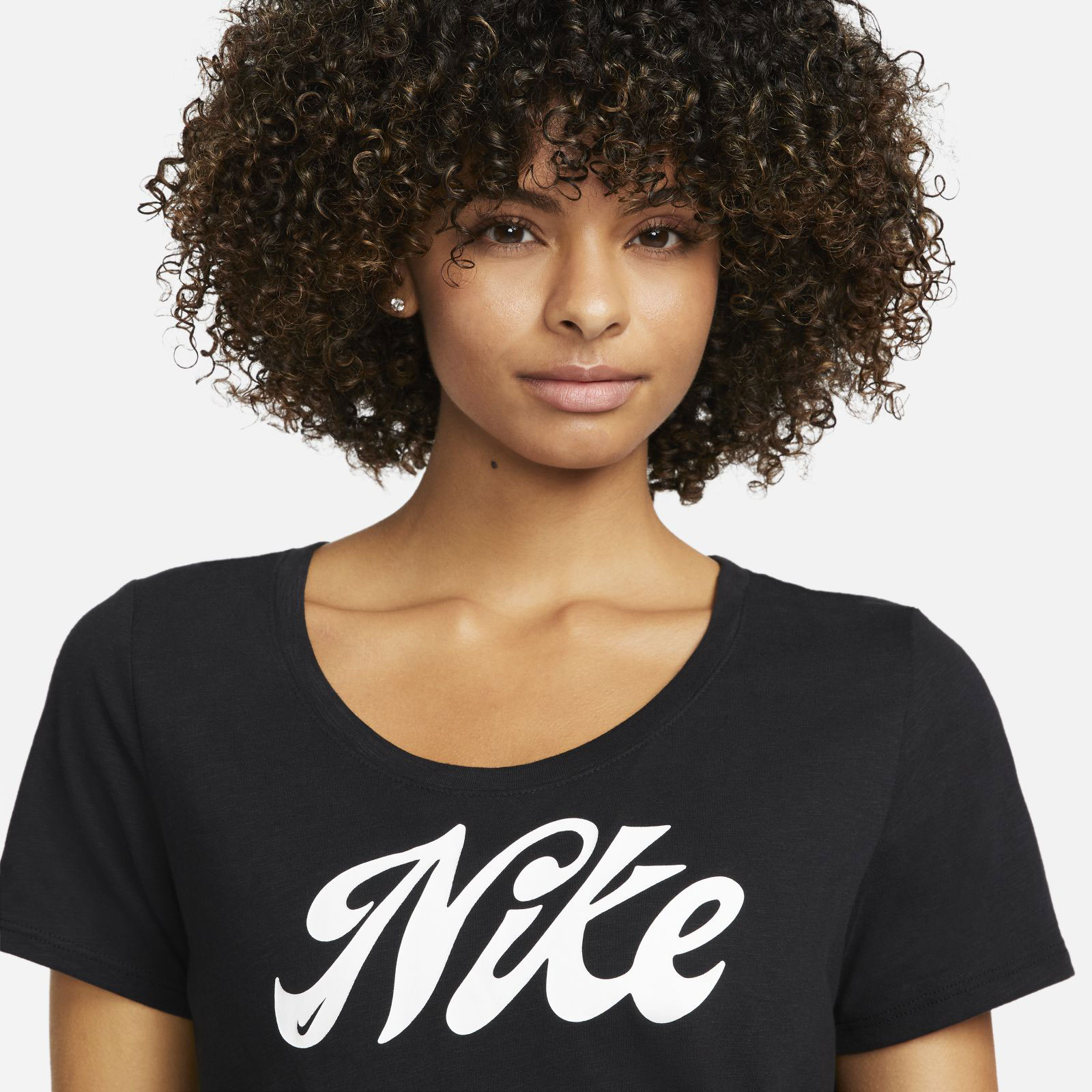 Nike Womens Dri-Fit Nike Script Tee - Black - Nike - ThaiPick