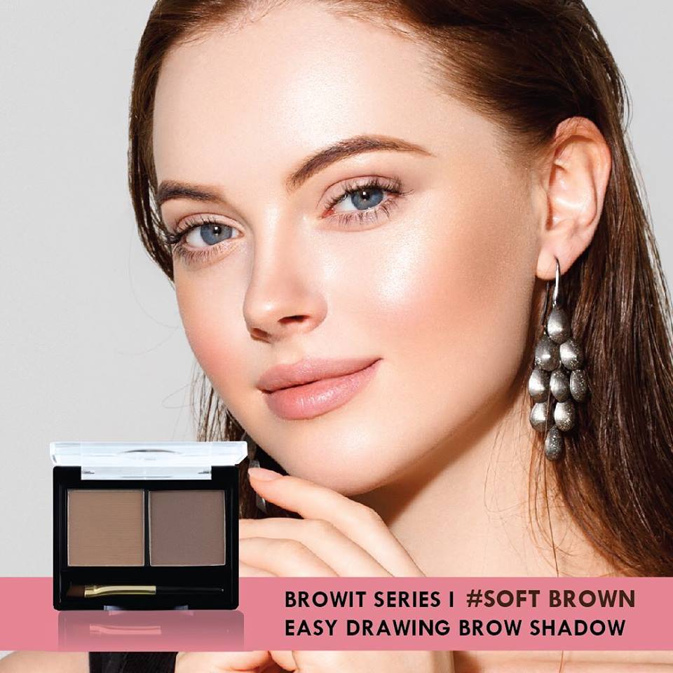 (มีให้เลือก 3 สี) ฝุ่นคิ้ว น้องฉัตร Browit Easy Drawing Brow Shadow Nongchat เขียนคิ้ว อุปกรณ์ ...