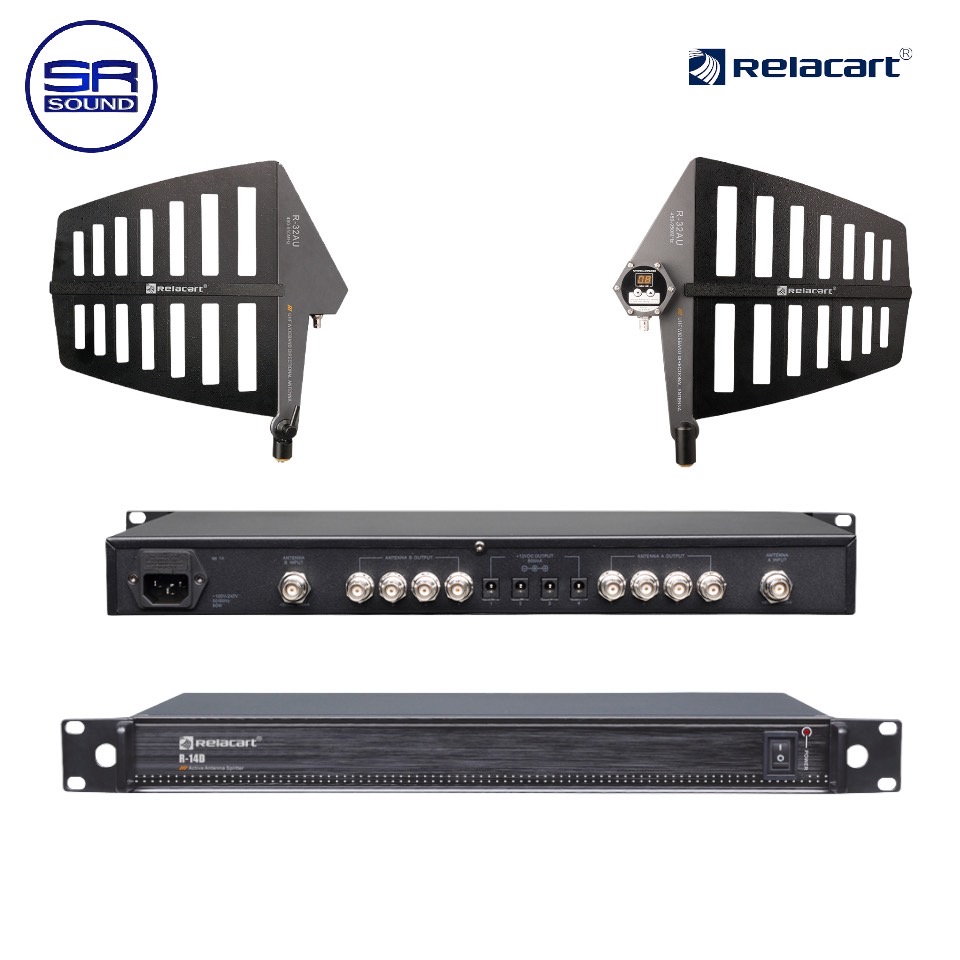 RELACART R14D+R32AU บูสเตอร์ชุดสัญญาณขยายไมค์โครโฟนไร้สาย (สินค้าใหม่แกะกล่อง ของแท้100% ...