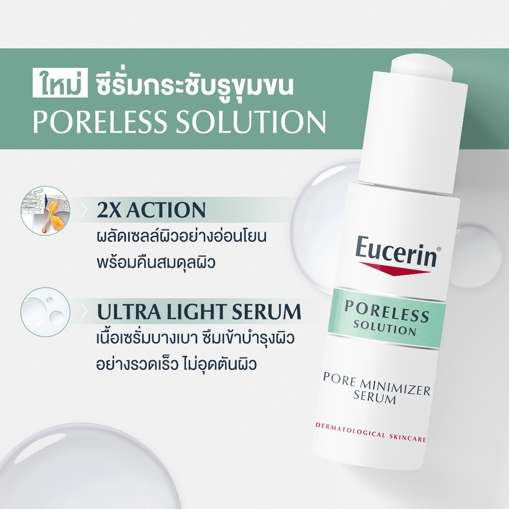 Eucerin Poreless Solution Pore Minimizer Serum 30ml (ยูเซอริน เซรั่ม ...