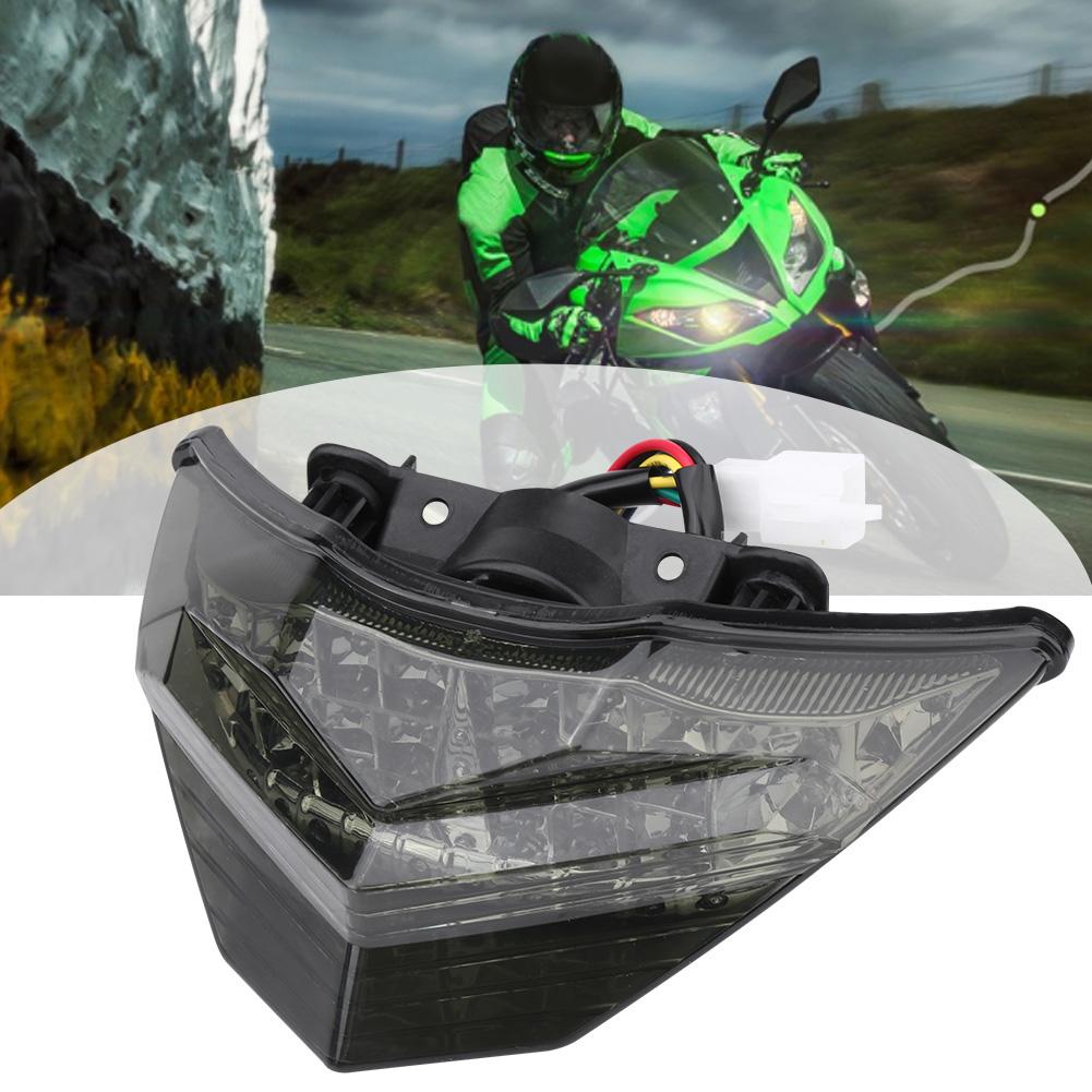 Justgogo LED LED Turn Signal เปิดไฟเบรกสำหรับ KAWASAKI Ninja 250 300 ...